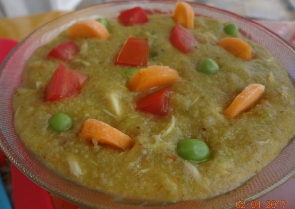 Acha Pottage with Mixed Vegetables - BeHealthyAfrica.com